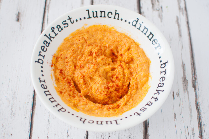 Clean eating roasted red pepper hummus wrap recipe
