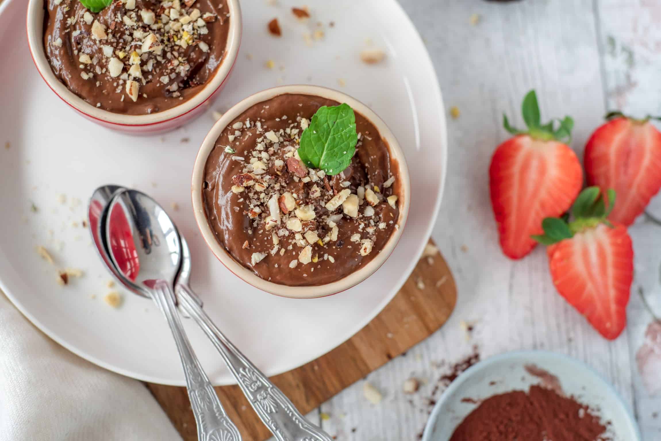 Healthy Chocolate Mousse Recipe - Hedi Hearts - 4 Ingredients and Vegan
