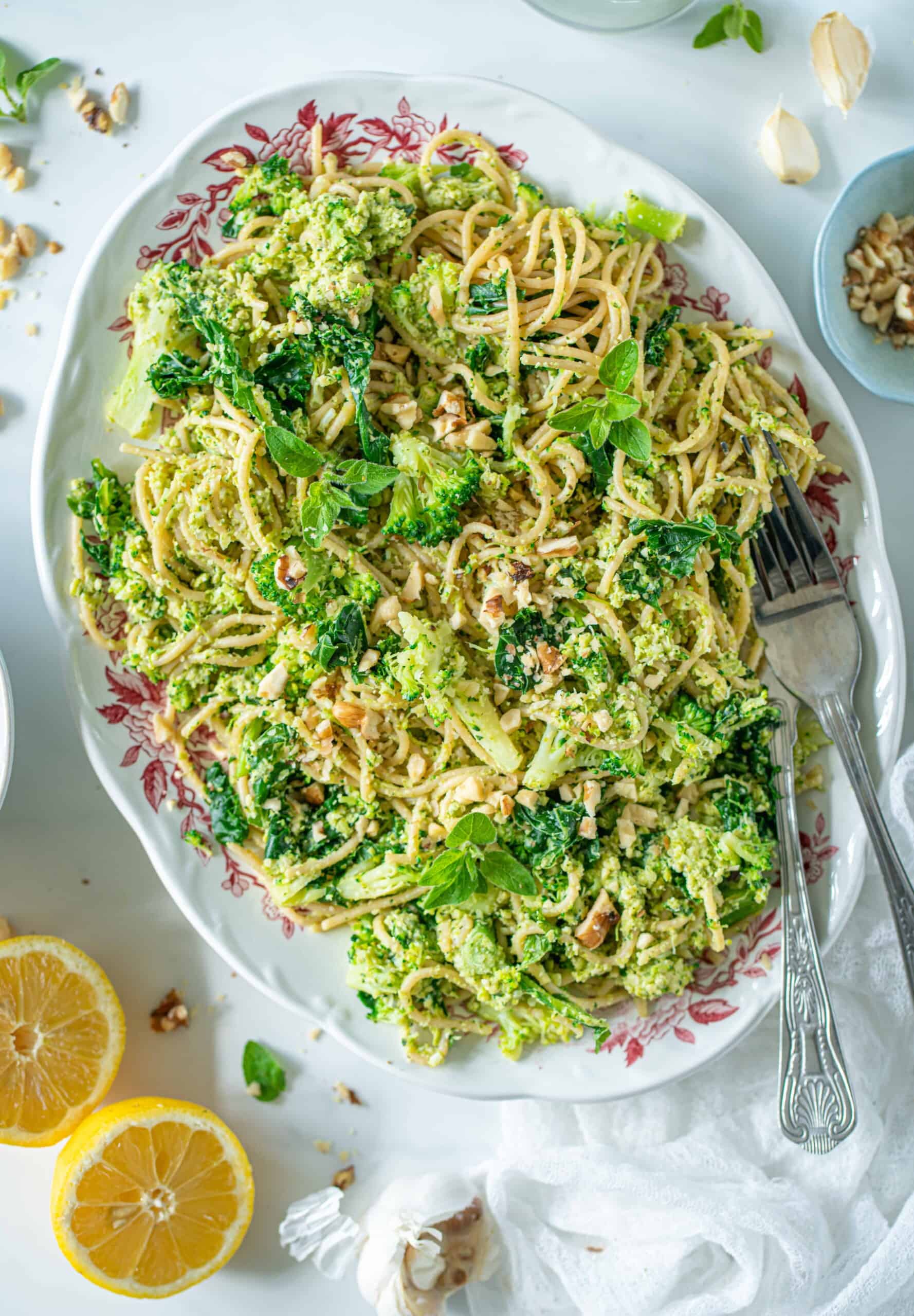 Pasta with Broccoli and Basil Pesto - Hedi Hearts Healthy and Vegan!